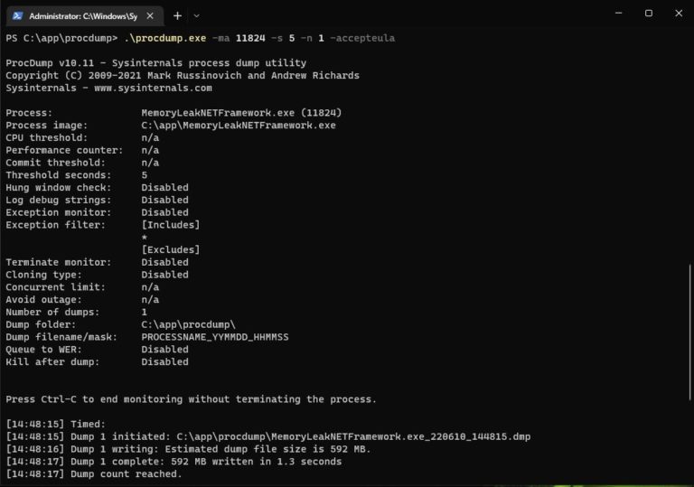 Getting Memory Dump of .NET Applications (Windows&Linux Containers) on ...